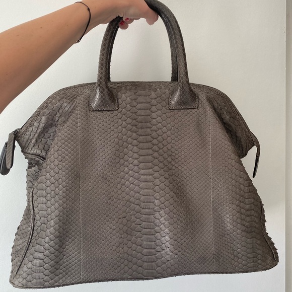 Zagliani | Bags | Zagliani Grey Python Tomadachi Weekender Bag | Poshmark